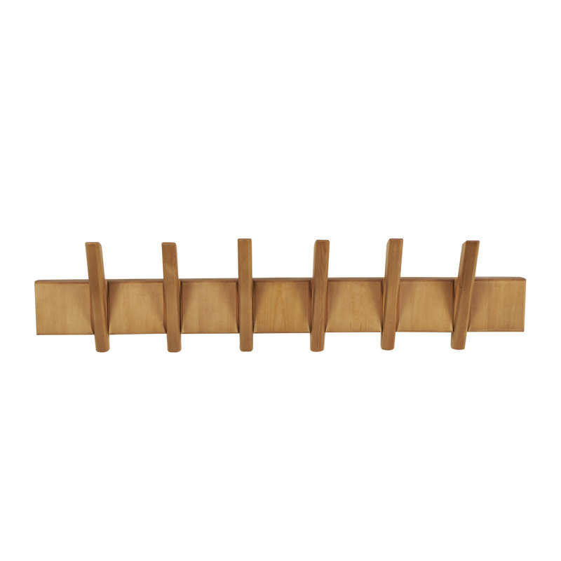 Millwood Pines Anterio Solid Wood Wall Mounted 6 - Hook Coat Rack | Wayfair