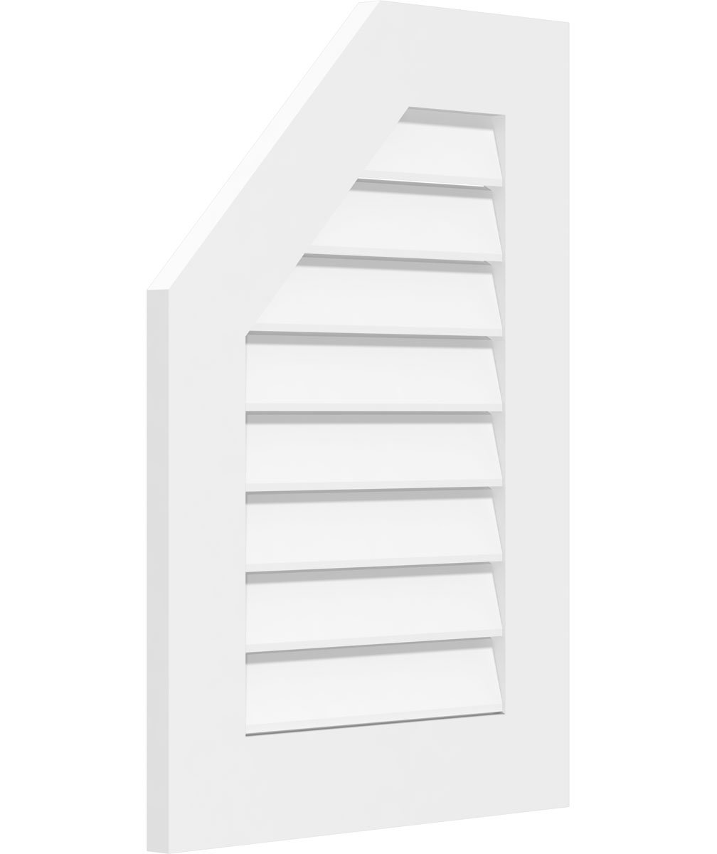 Ekena Millwork Half Octagon Top Left Surface Mount Functional, Standard ...