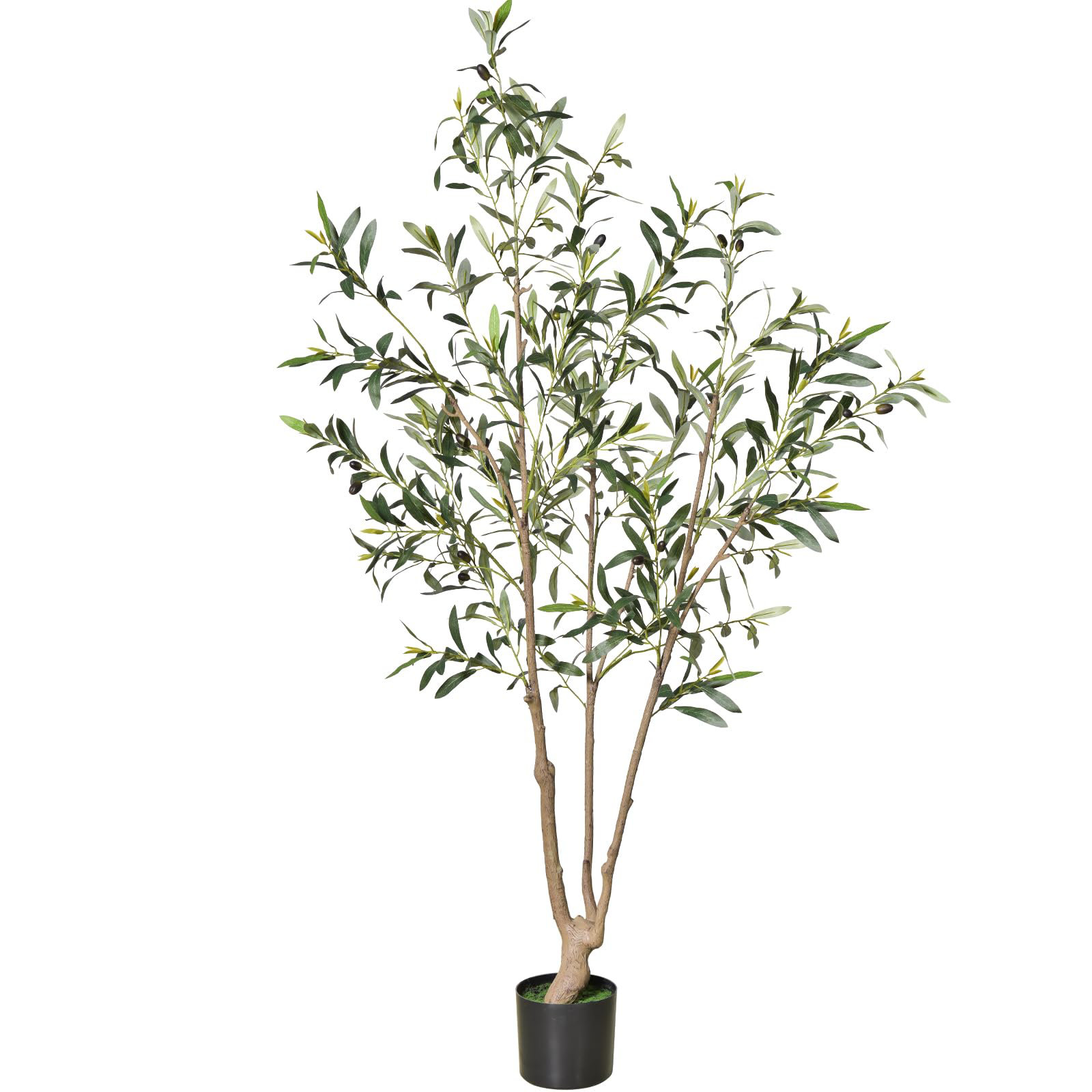 Primrue Olive Trees Artificial Indoor, 5FT Tall Faux Olive Tree, Fake ...
