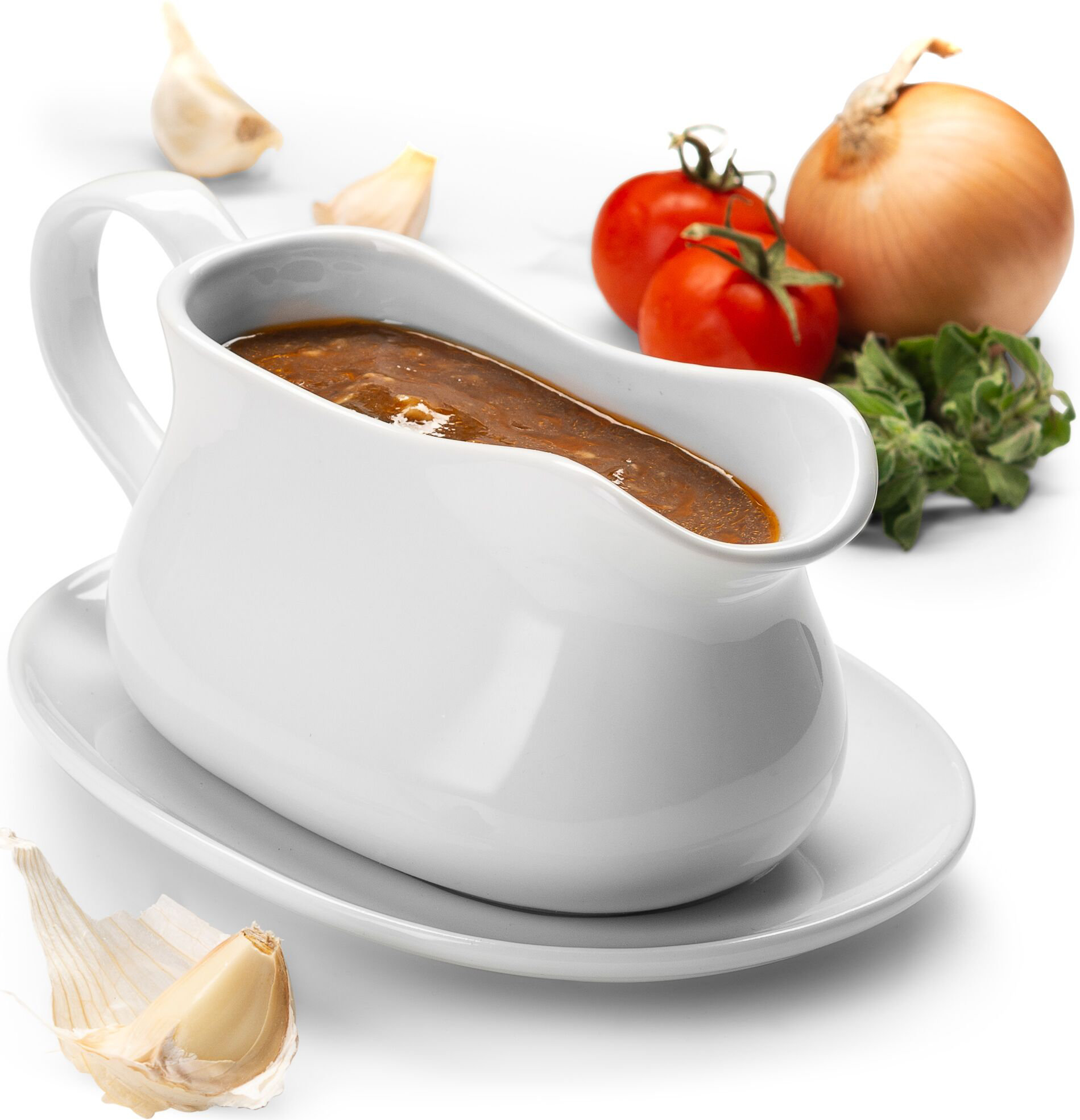 Prep & Savour Gravy Boat and Tray & Reviews | Wayfair
