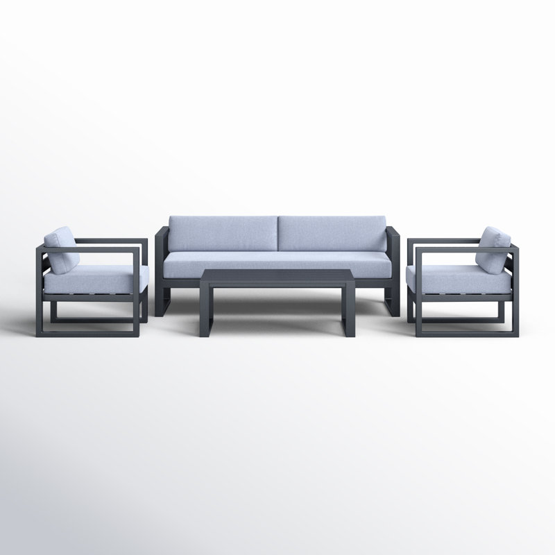 AllModern Kariselle 4 Piece Sofa Seating Group with Cushions | Wayfair