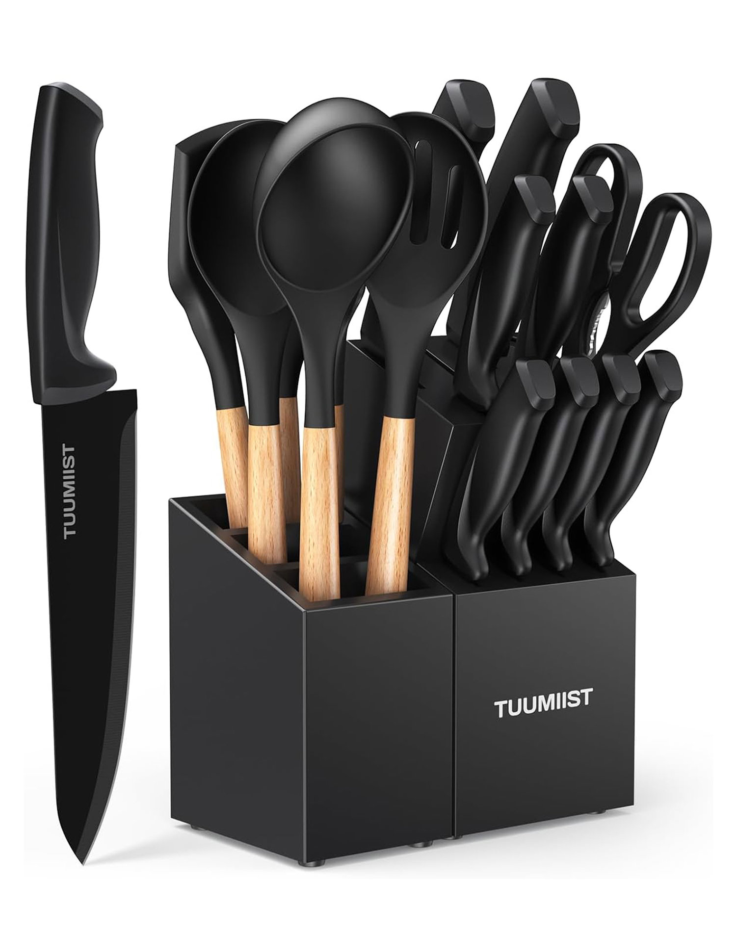 LYSBBDZSM 18 Pcs Kitchen Knife Set, Kitchen Utensils Set, Rust ...