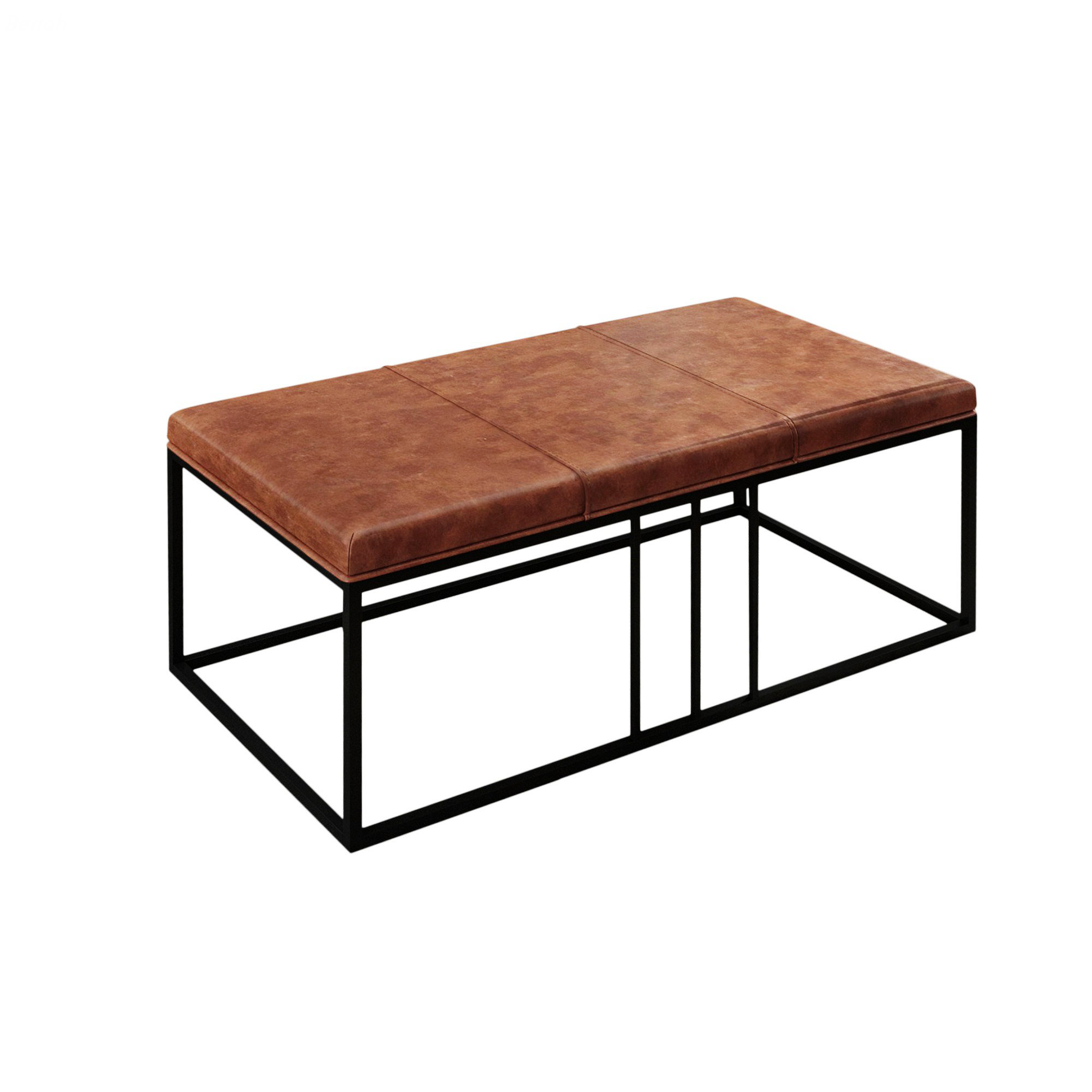 17 Stories Indoor Entry Bench, Metal Frame Bench | Wayfair