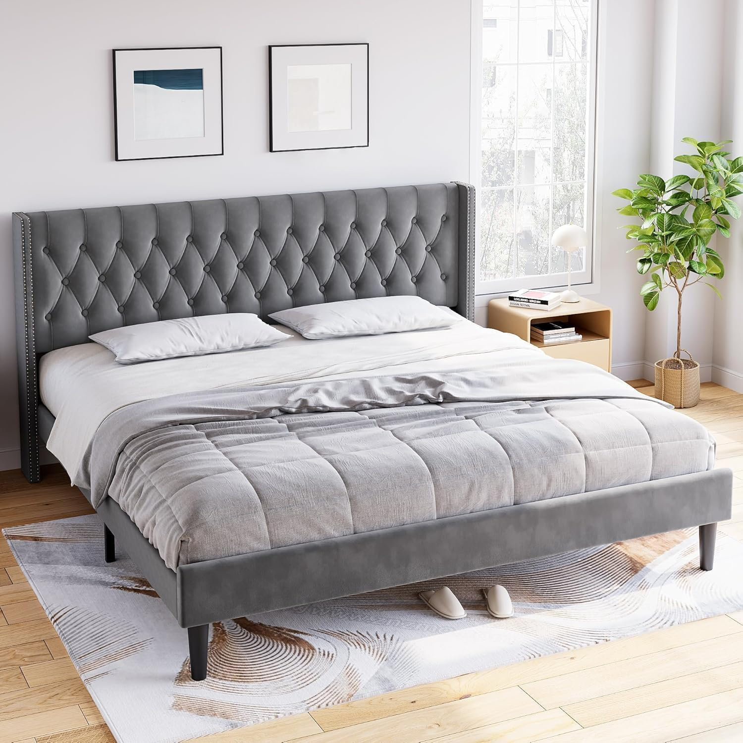 House of Hampton® Bed Frame With Headboard | Wayfair
