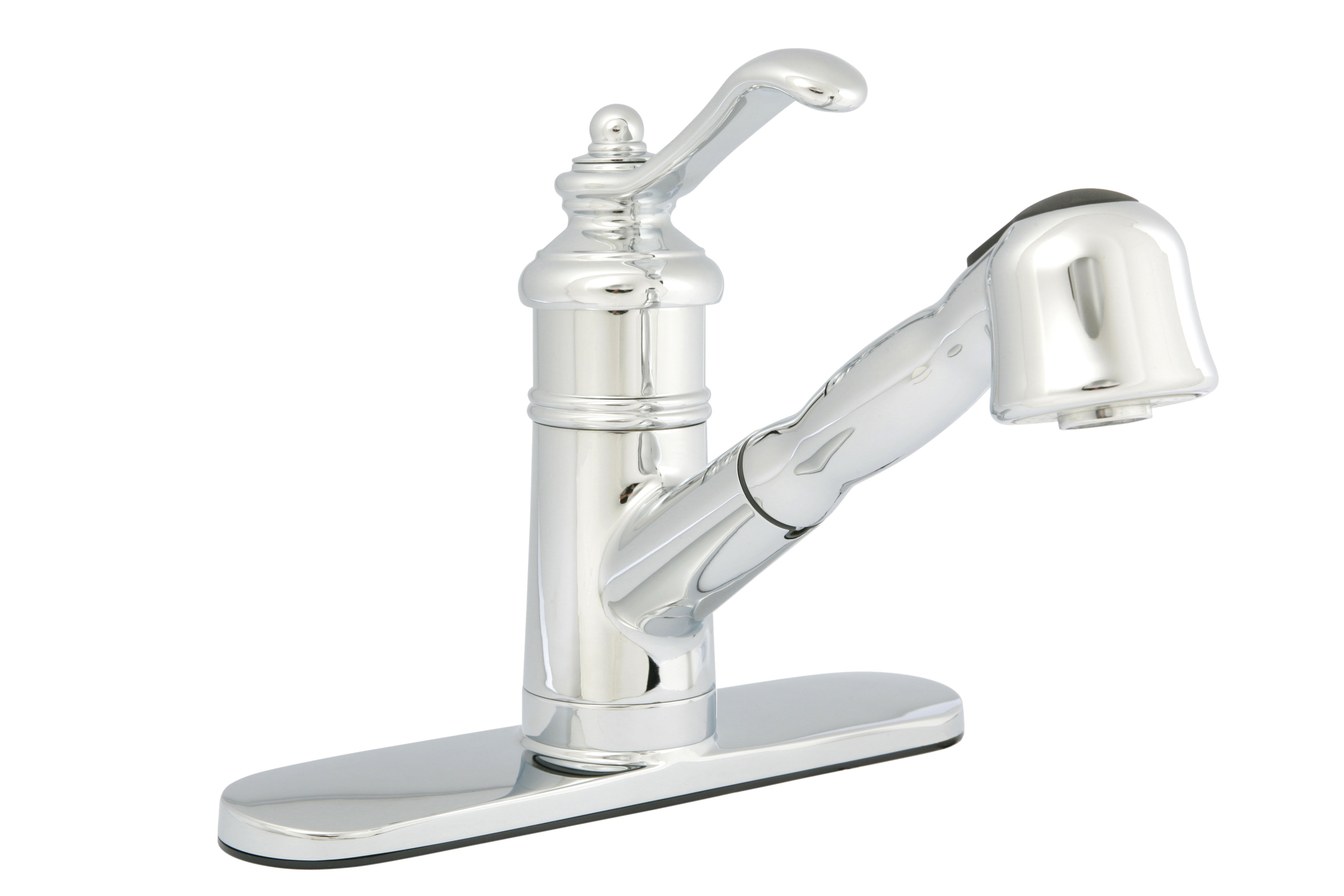 Banner Faucets Castille Pull Out Single Handle Kitchen Faucet with ...