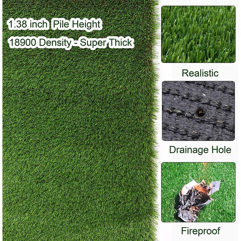 CMCUSTOM Customized Sizes Artificial Grass Turf 3FTX10FT(30 Square FT ...