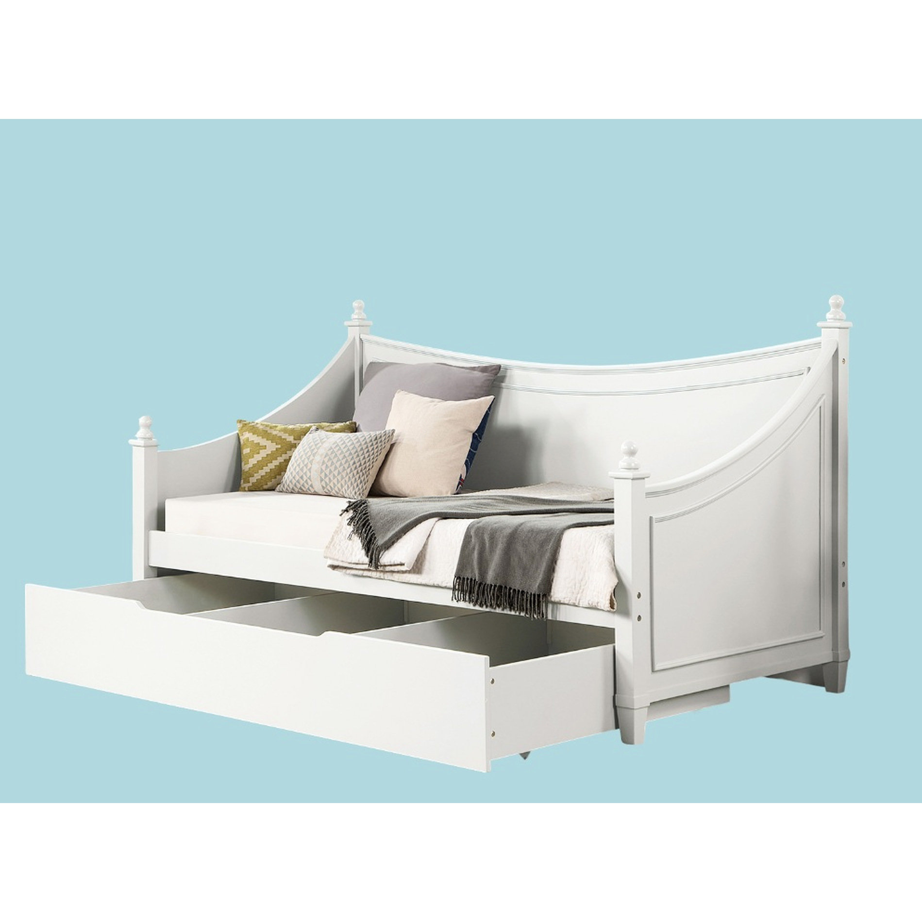 Red Barrel Studio® Transitional Style Twin Daybed, Molding Details ...