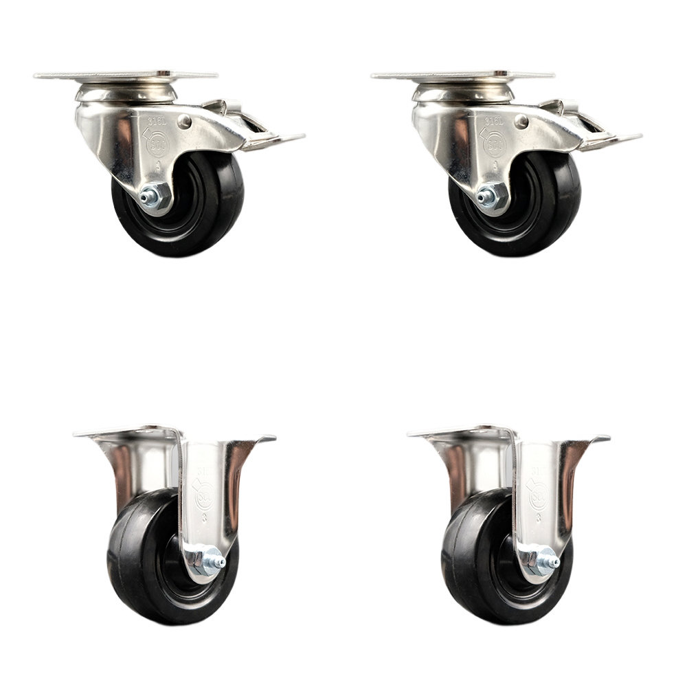 Service Caster Soft Rubber Casters | Wayfair