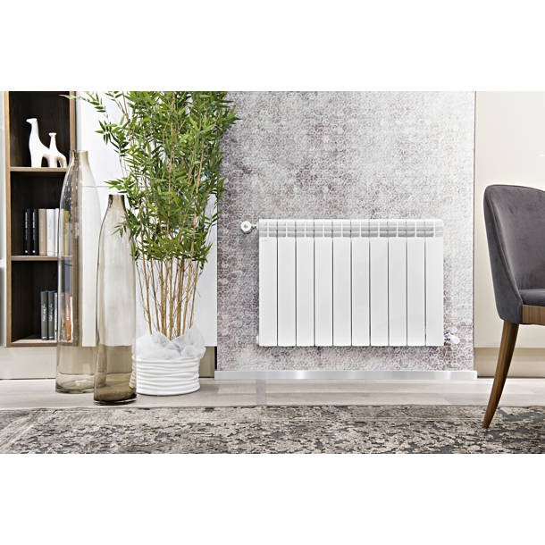 Modern Warmth Blitz Hydronic Radiant Radiator Heater with Wall Bracket ...