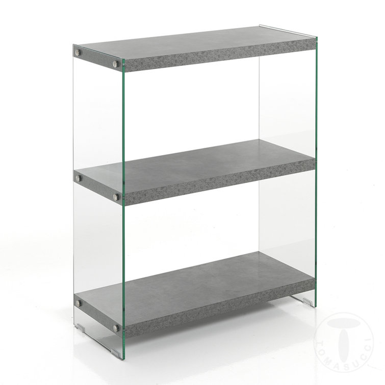 Tomasucci 90cm H x 70cm W Glass Standard Bookcase | Wayfair.co.uk