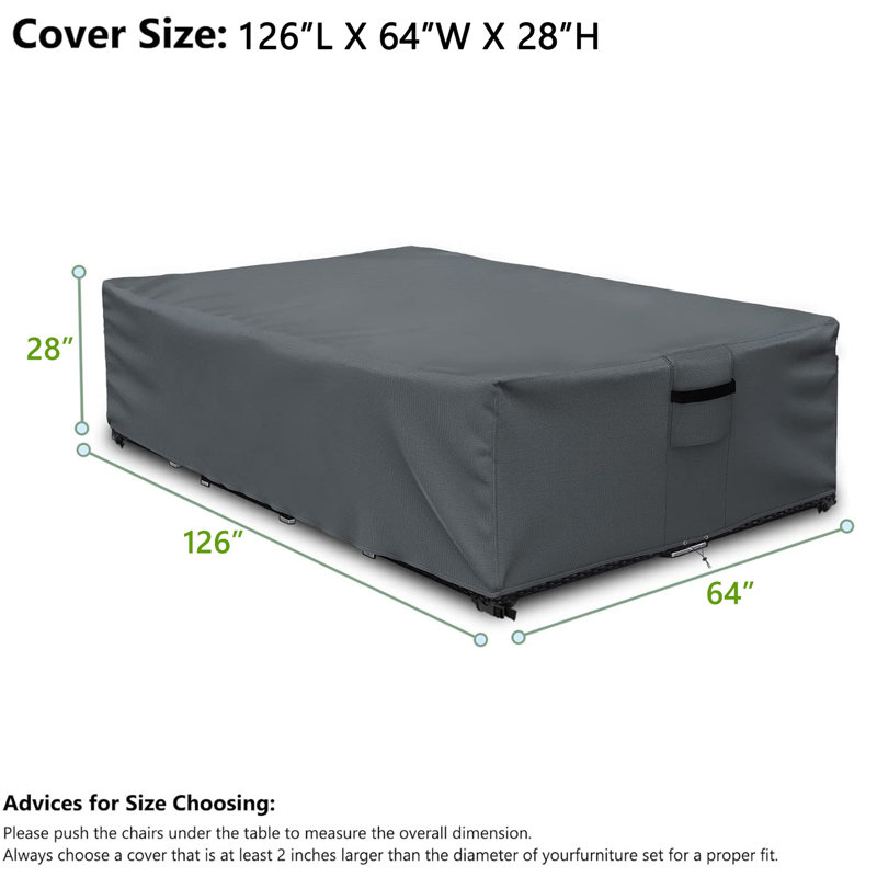 Freeport Park® Karlstad Waterproof Outdoor Furniture Cover Rectangular ...