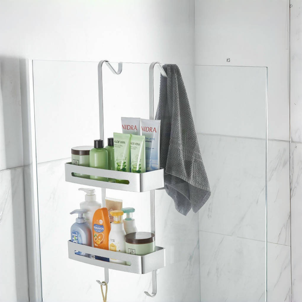 Rebrilliant Prodell Aluminum Suction Bathroom Shelves | Wayfair