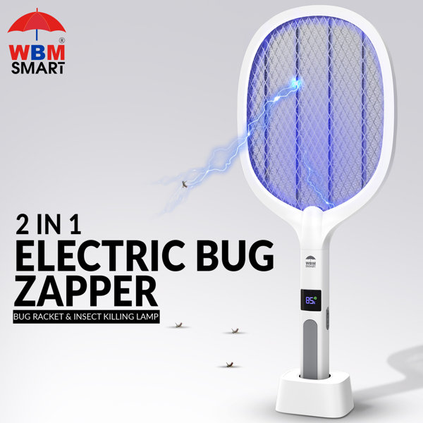 WBM Smart 2 in 1 Electric Bug Zapper, Mosquitoes Trap Lamp & Racket ...