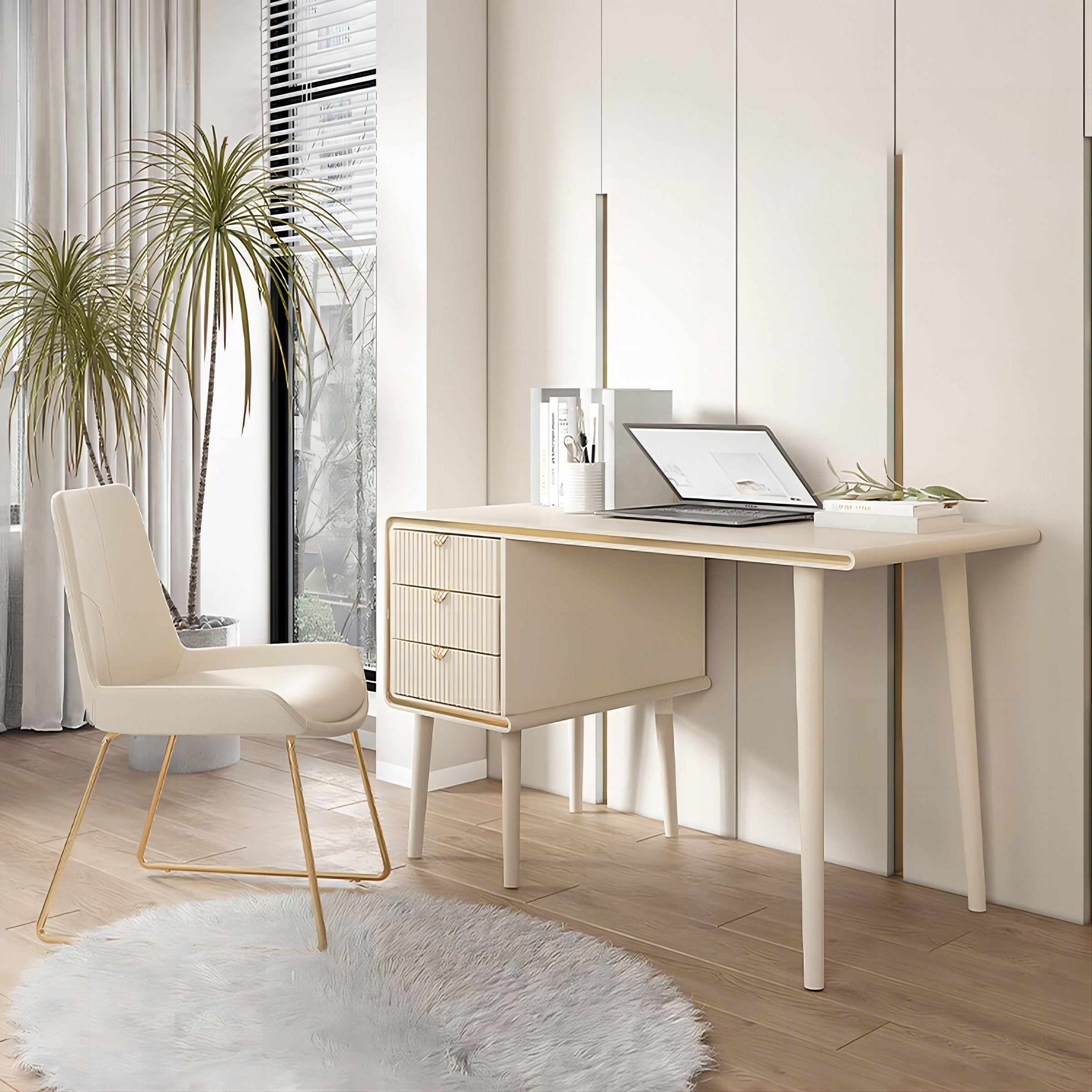 Corrigan Studio Meshelle 2 Desk And Chair Set Office Set - Wayfair Canada