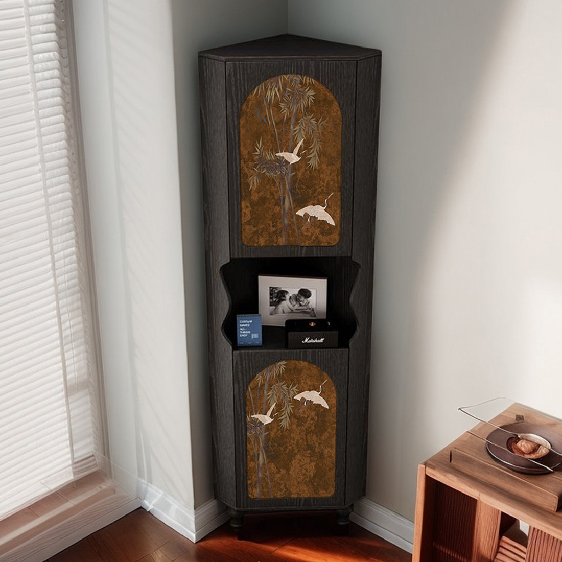 DURBIL Triangle cabinet multi-functional high bookcase | Wayfair