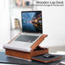 Sidekiix Wooden Tilting Lap Desk with Internal Storage and Slide-Out ...