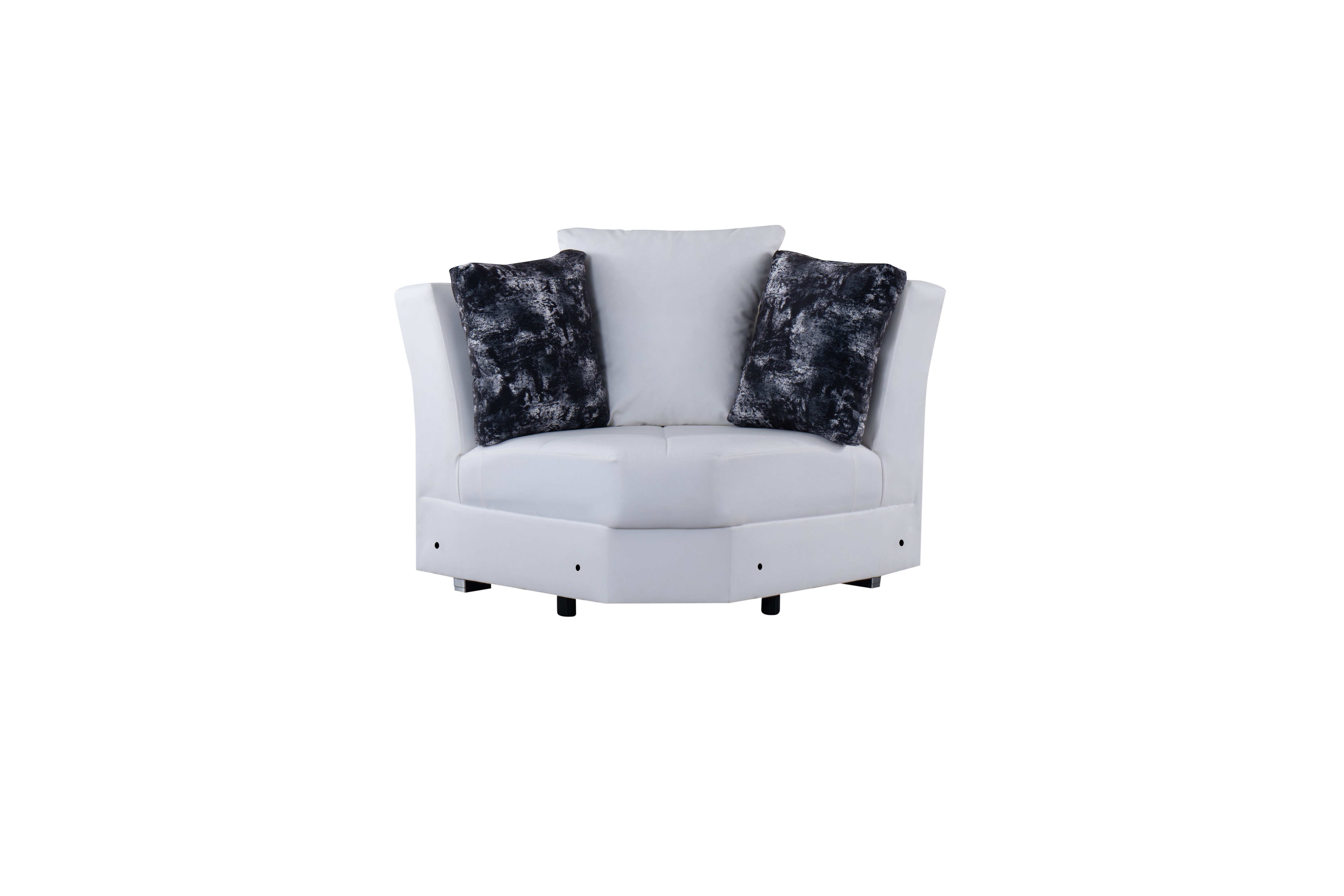 Latitude Run® Onnika Wedge Seat And Back In White Faux Leather | Wayfair