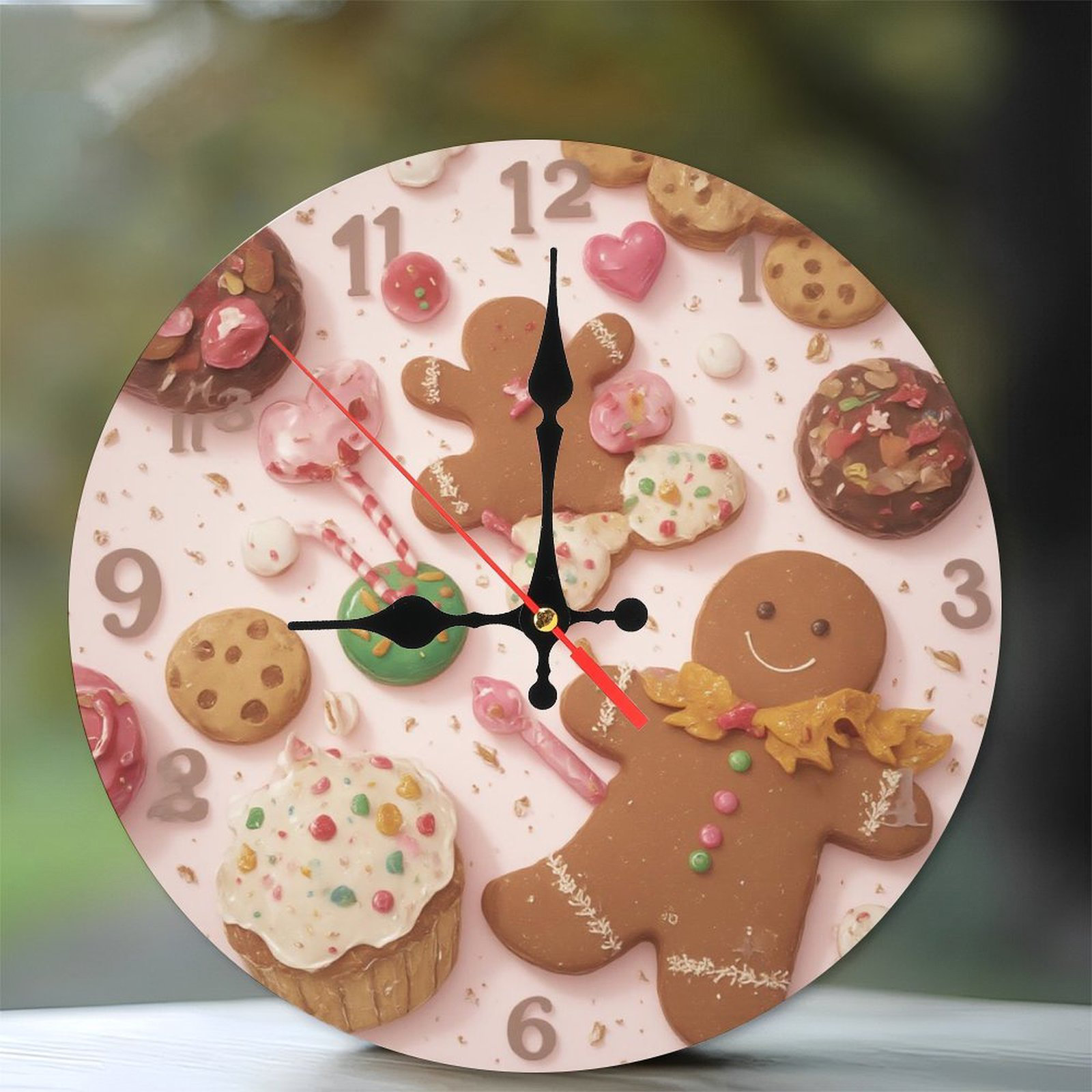 East Urban Home 10'' Round MDF Wall Clock with Silent Quartz Movement ...