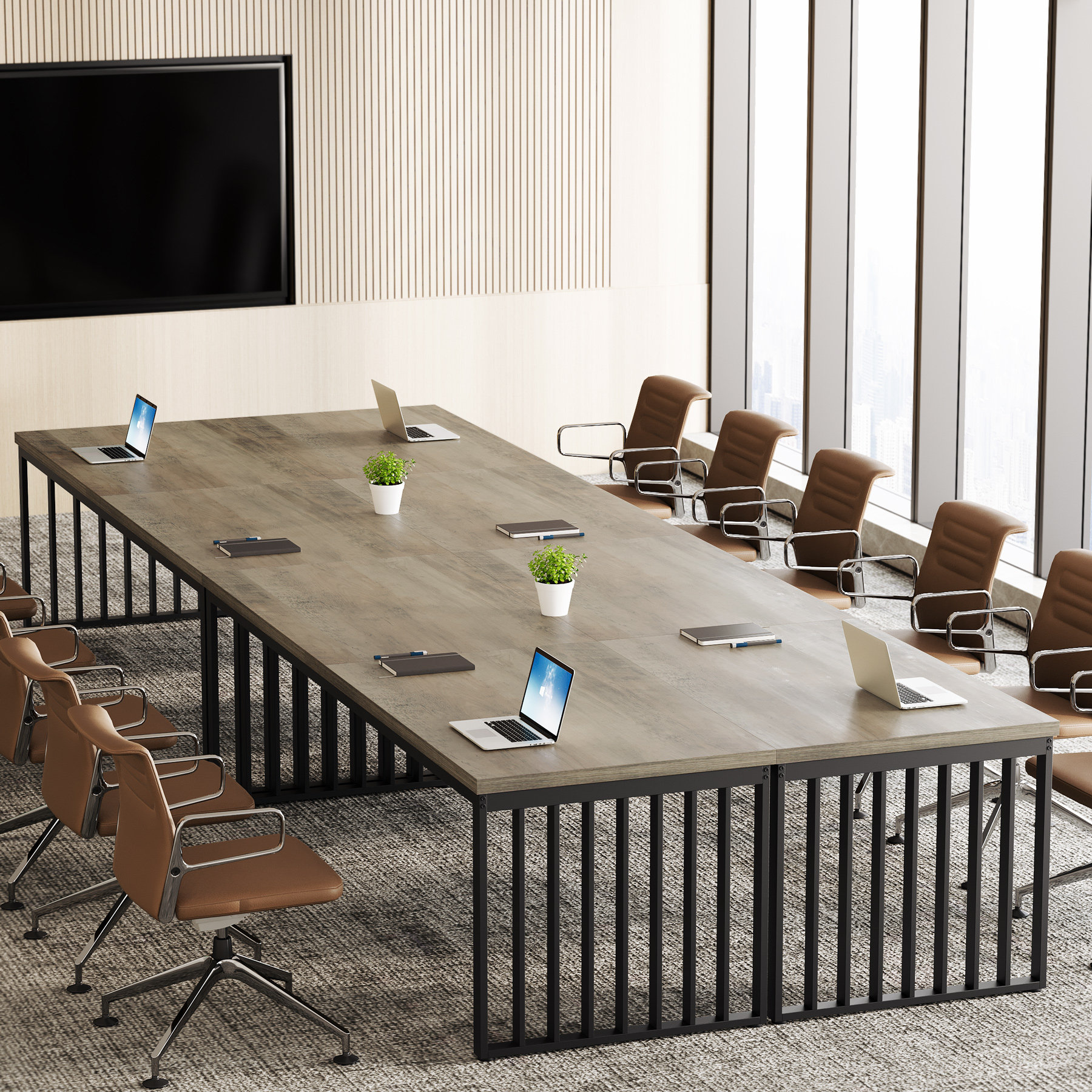 17 Stories 78.74 Inch Extra Long Conference Table - Wayfair Canada