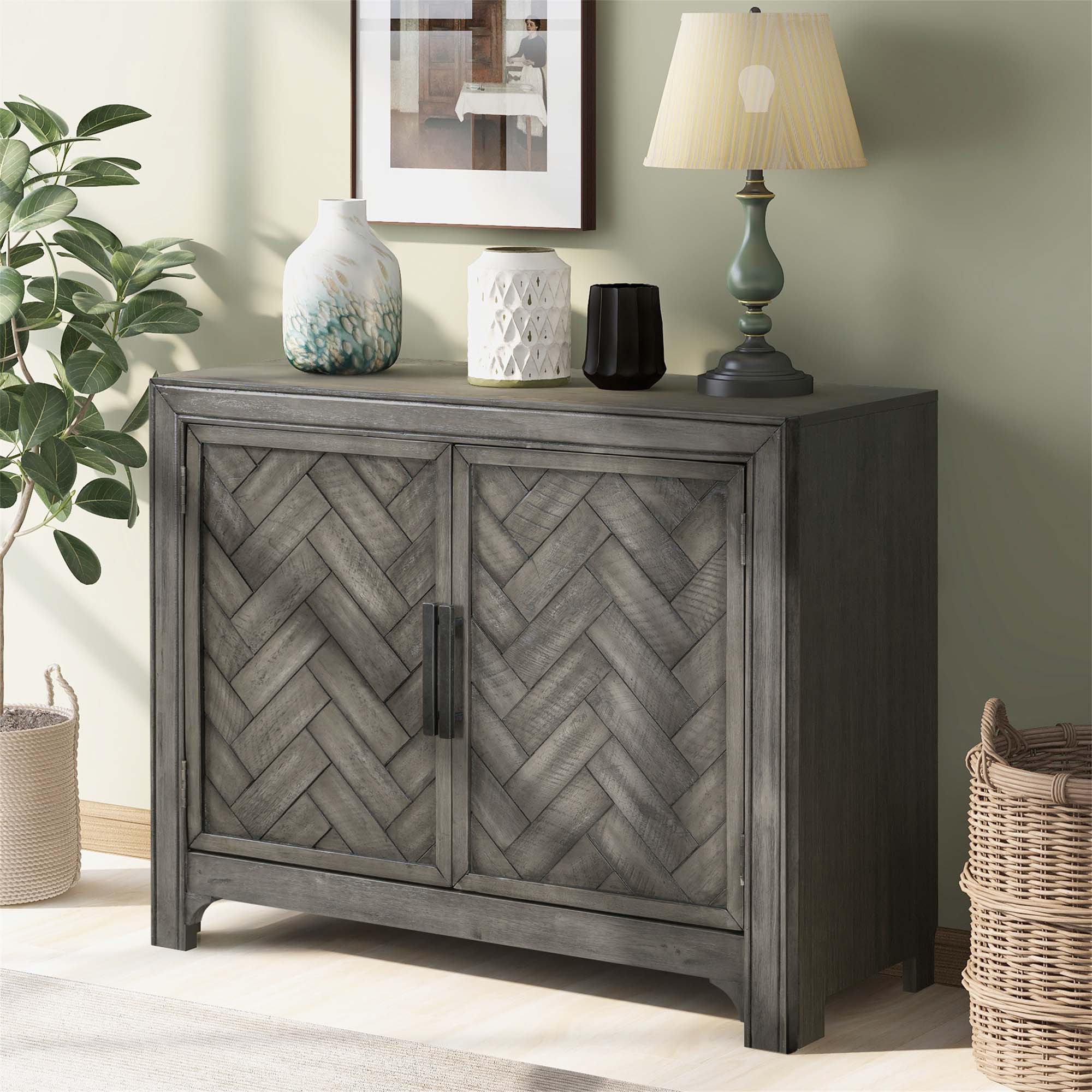 Foundry Select Ladzi 40'' Modern Cabinets Console Table with Unique ...