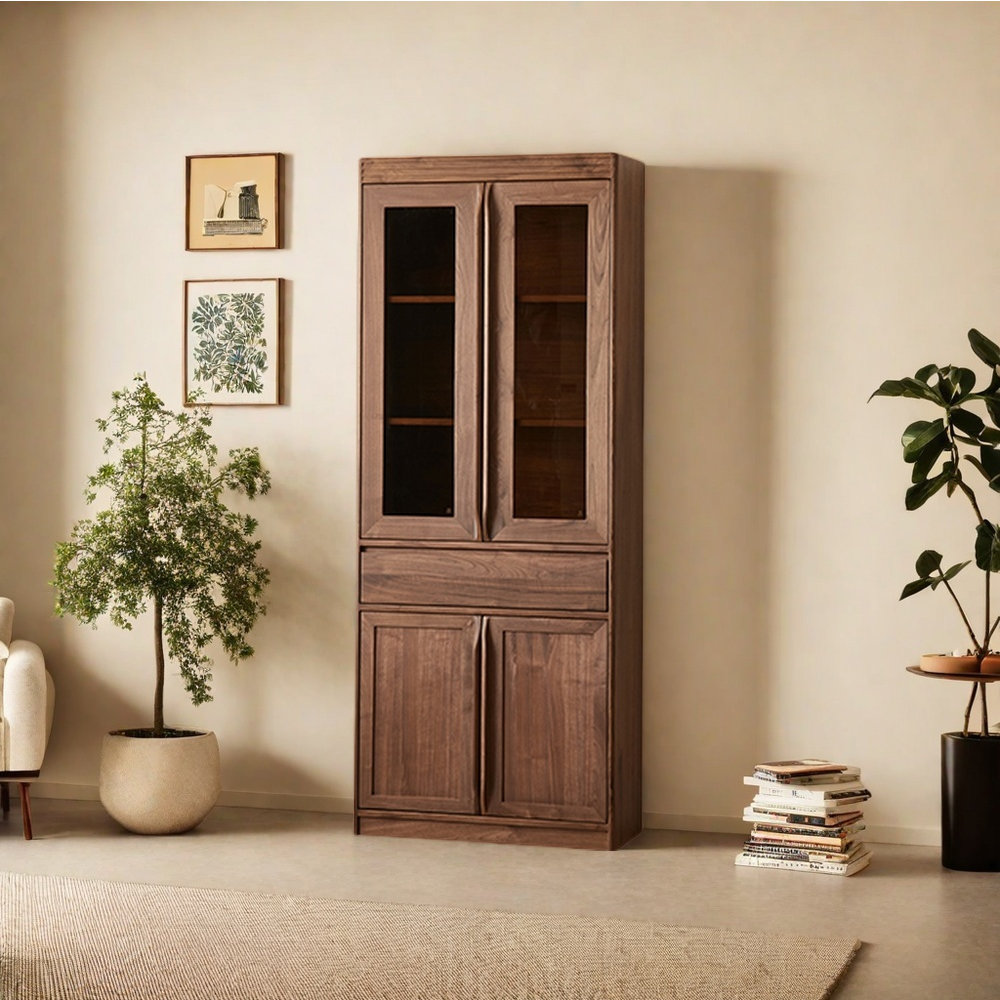 Kaoloupin New Chinese style solid wood bookcase | Wayfair