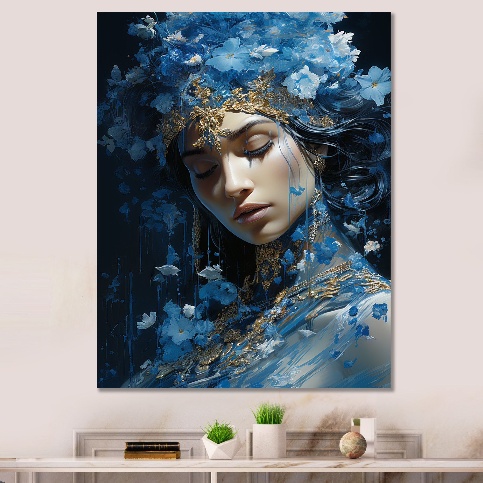 Dakota Fields Hindu Woman Atman Spirit Abyss I Framed On Canvas Print ...