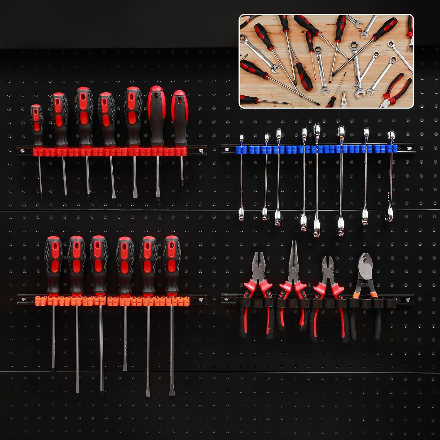 WFX Utility™ 10 Pcs Screwdriver Organizer And Wrench Organizer, Wall ...