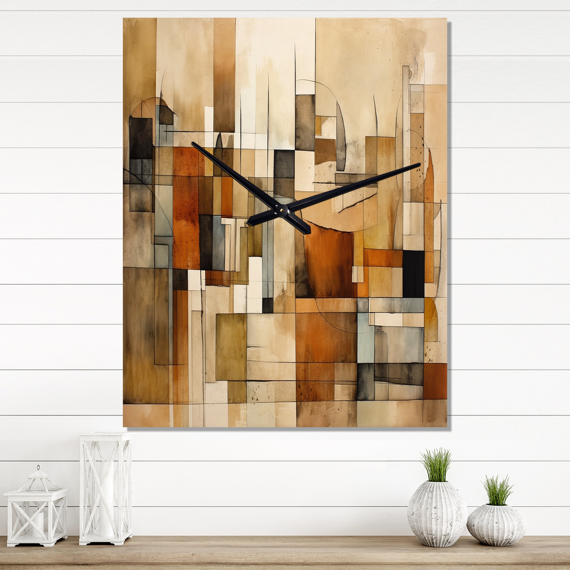 East Urban Home Jalees - Abstract Mid Century Wall Clock | Wayfair