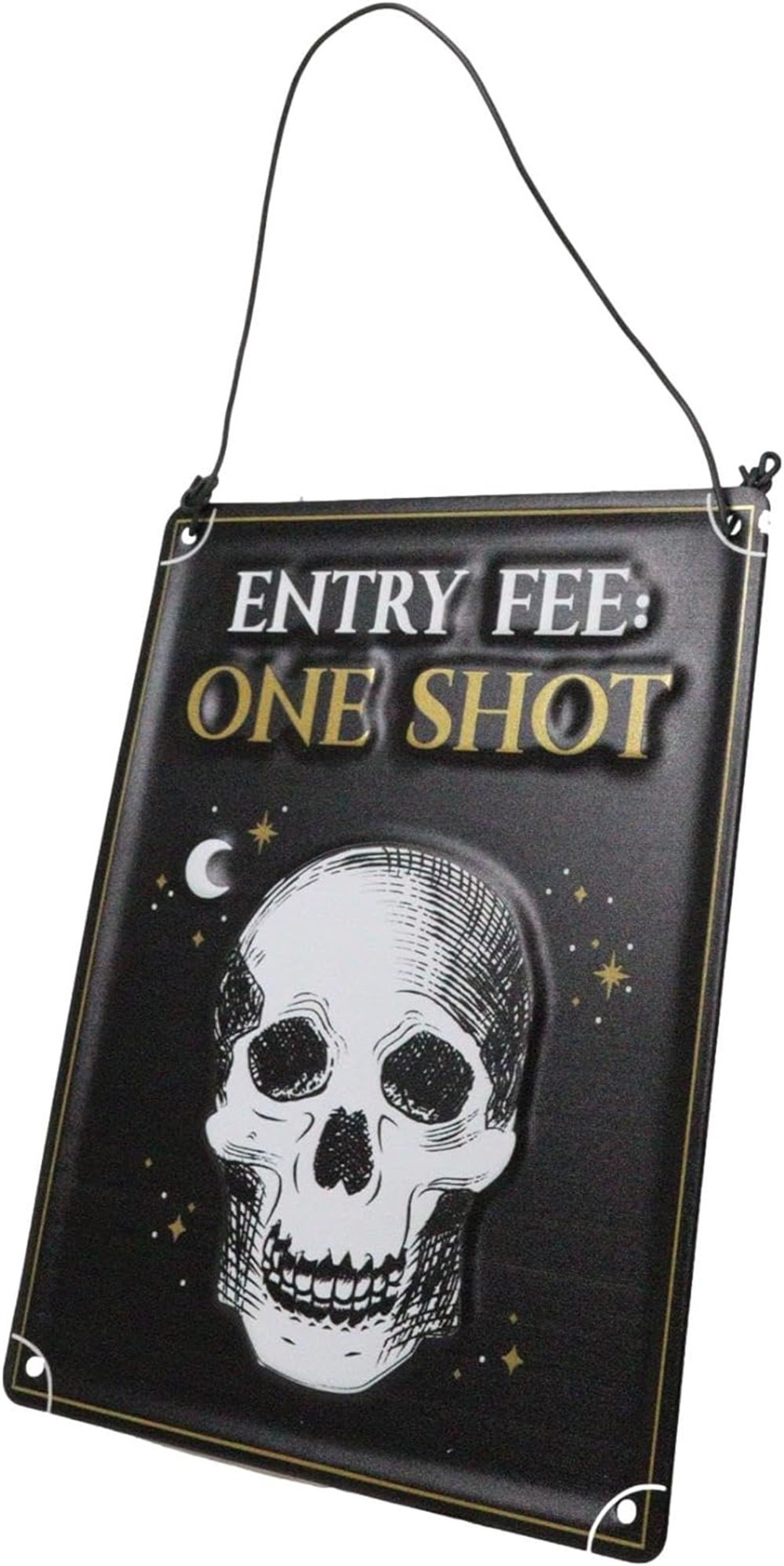 Trinx Set Of 2 Halloween Macabre Party Bar Entry Fee One Shot Skull ...
