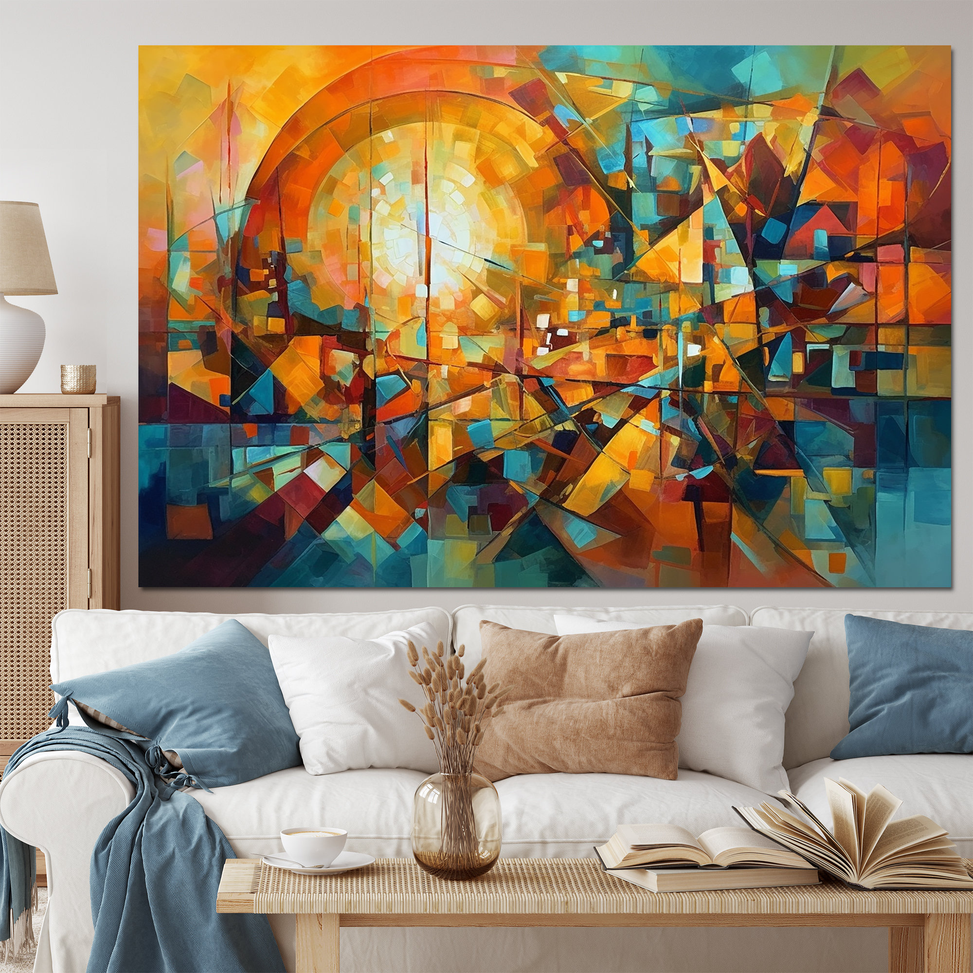 Design Art Abstracting The Cubist Form I - Abstract Cubism Canvas Art ...