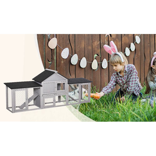 Tucker Murphy Pet™ Camire Weather Resistant Rabbit Hutch & Reviews ...