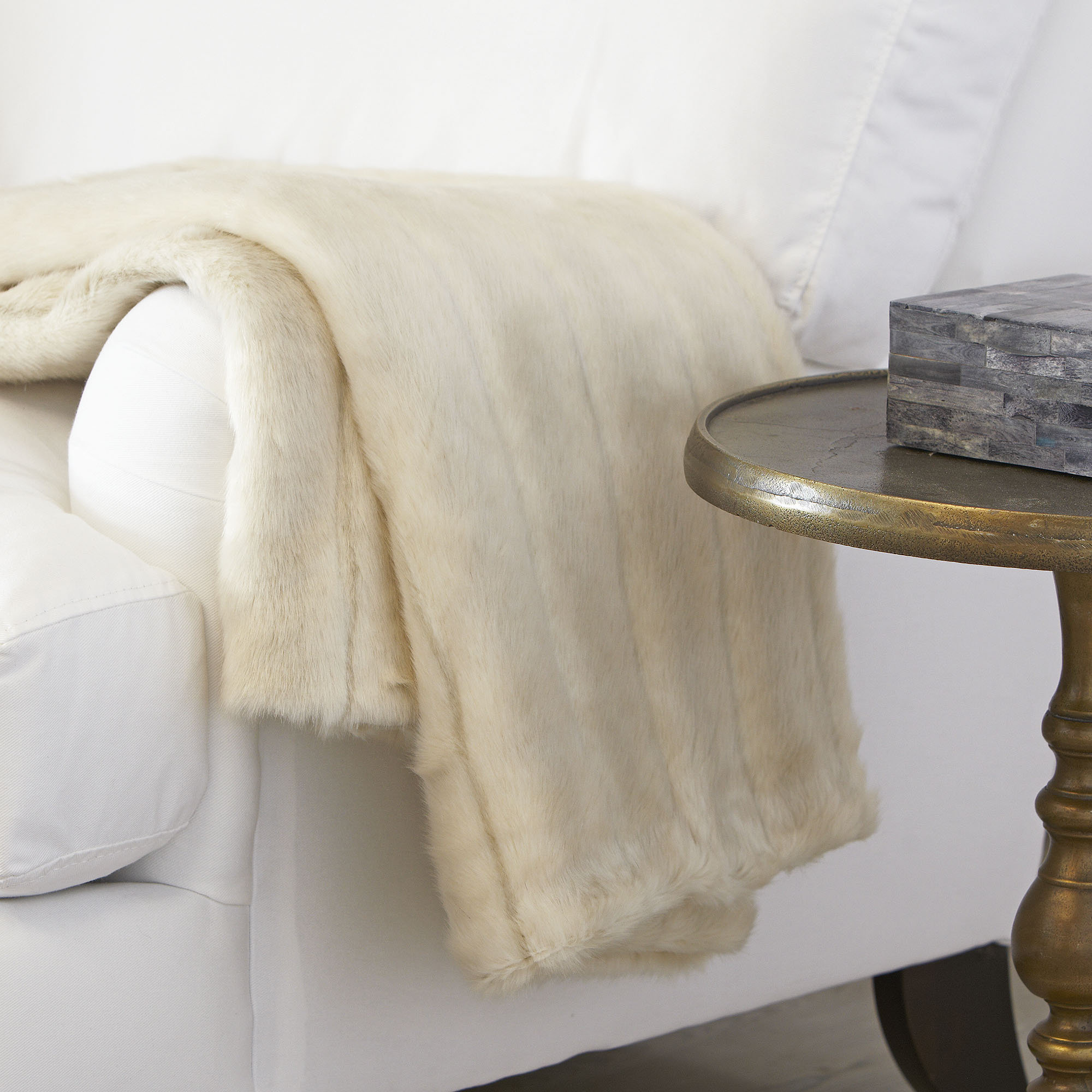The Pillow Collection Norma Faux Mink Collection Faux Fur Throw ...