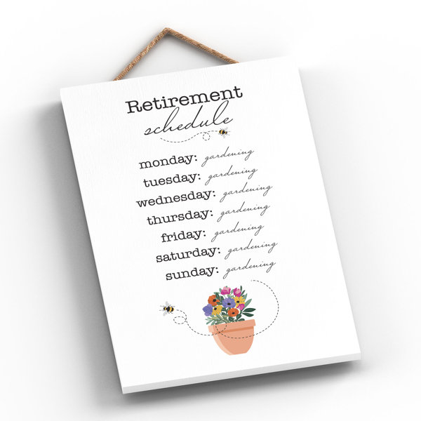 Happy Larry RETIREMENT SCHEDULE | Wayfair.co.uk