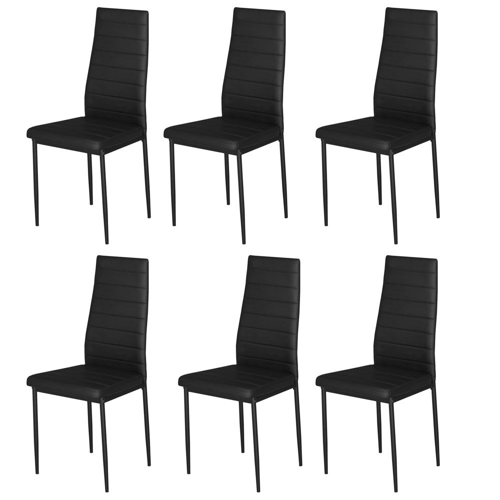 Wade Logan Adrastus Modern Faux Leather Armless High Back Dining Chairs ...