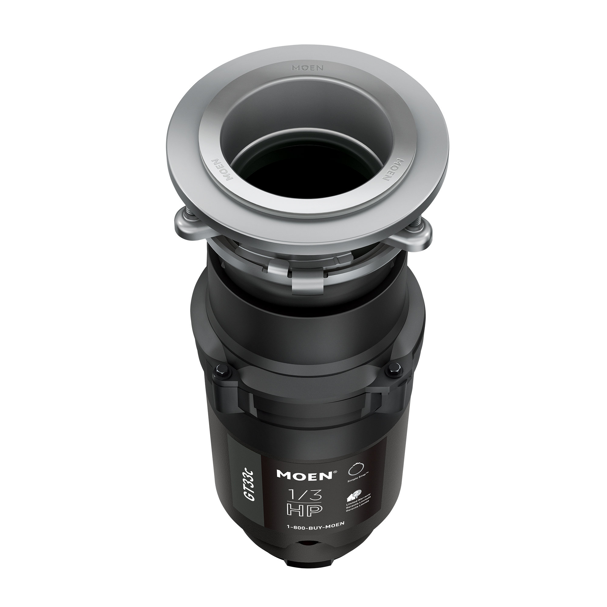 Moen Lite Series 1/3 Horsepower Continous Feed Garbage Disposal ...