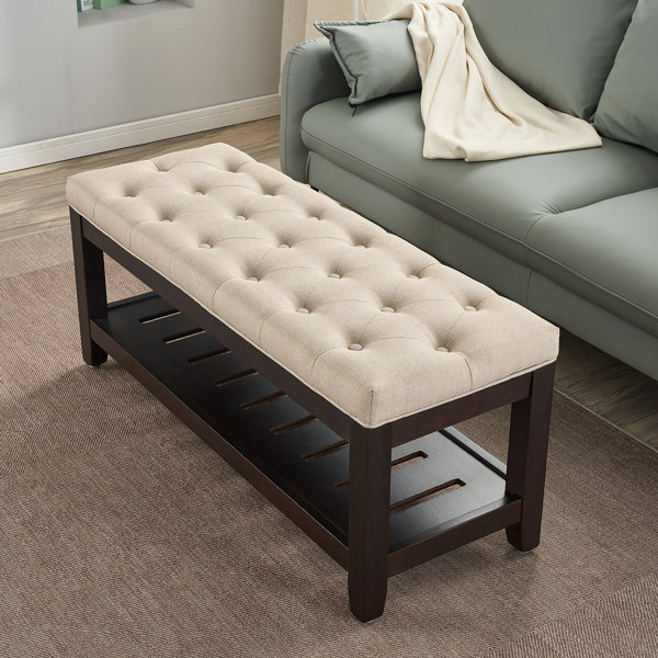 Winston Porter 44" Wide Tufted Rectangle Cocktail Ottoman With Storage ...