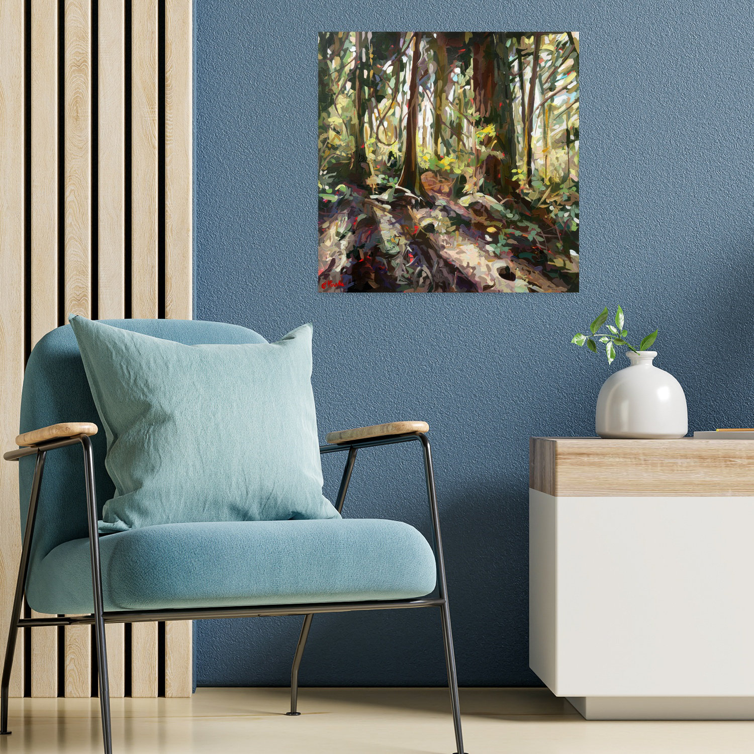 Latitude Run® Cedar Shadows Abstract Contemporary Landscape Nature Art ...