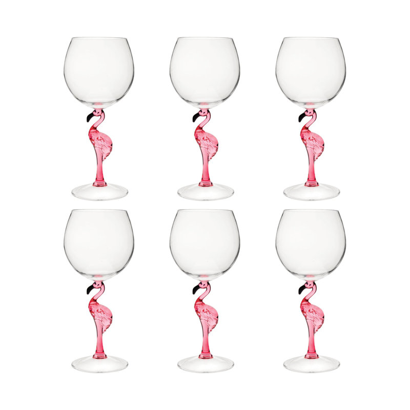 Trinx Flamingo 20 oz. Acrylic All Purpose Wine Glass & Reviews | Wayfair