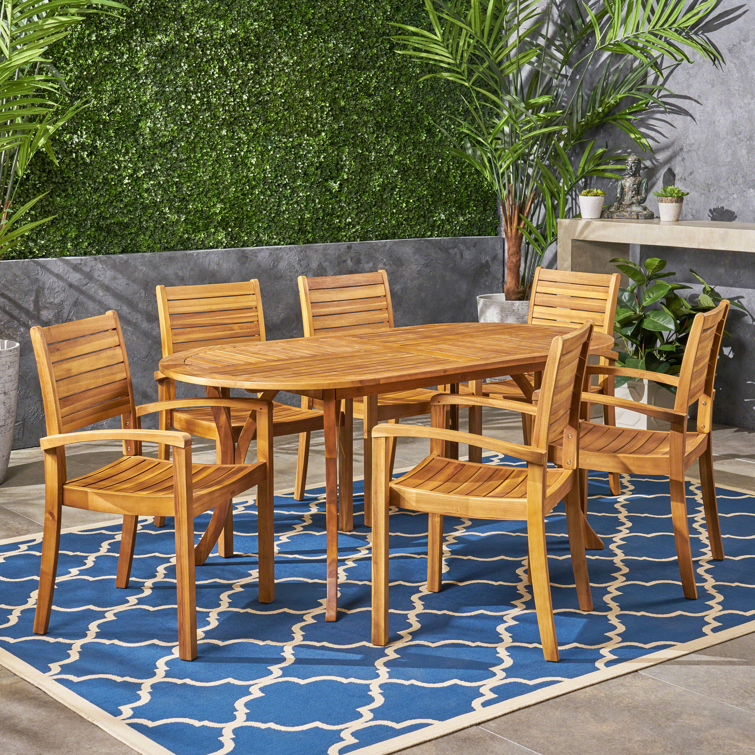 Red Barrel Studio Eligha Oval 6 - Person 70" Long Dining Set | Wayfair