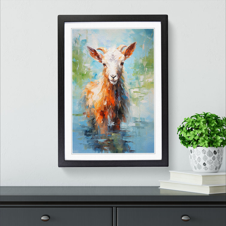 Brambly Cottage Goat Impressionism No.3 - Single Picture Frame Art ...