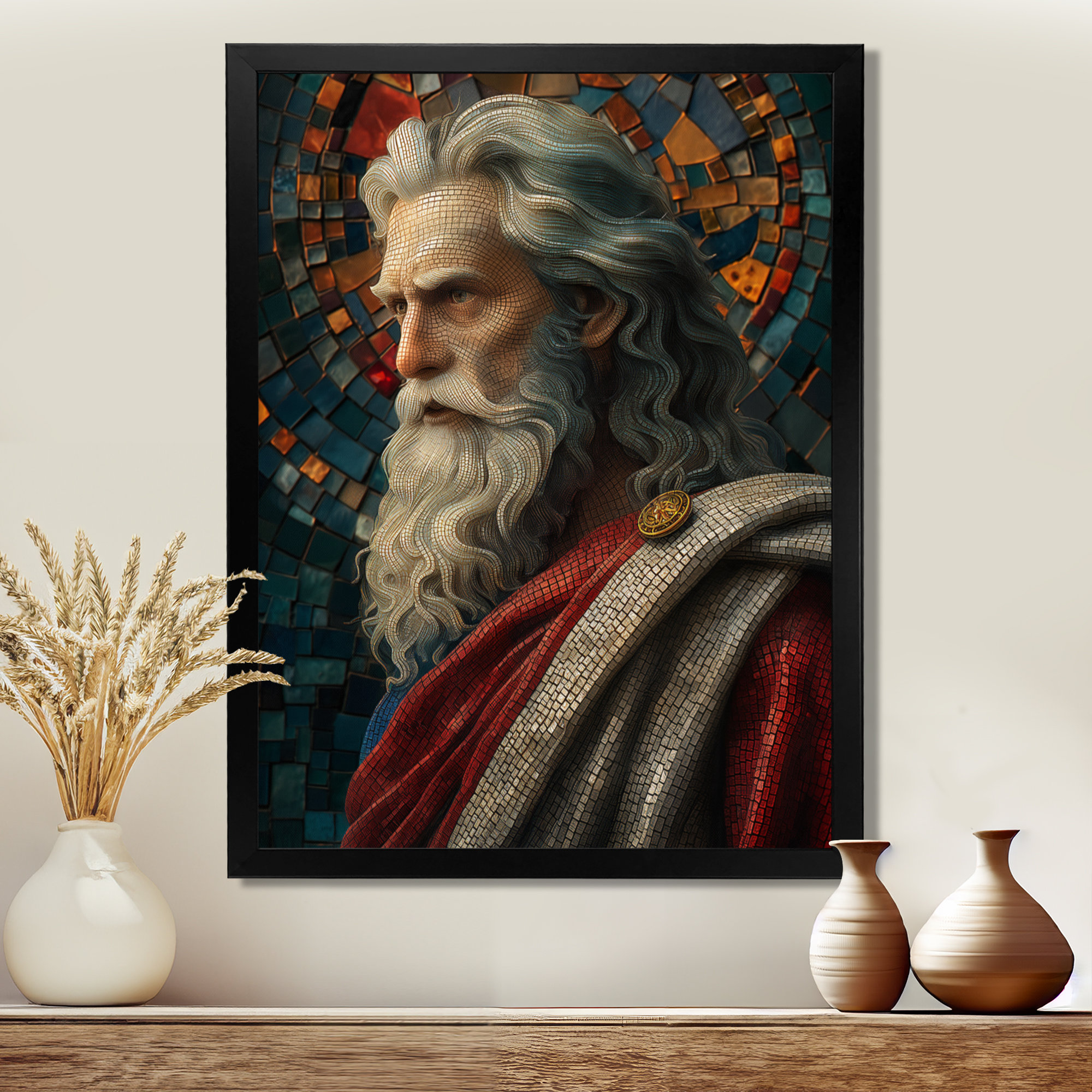 Bungalow Rose Byzantine Mosaic Of King Arthur Iv - Portraits Wall Art ...