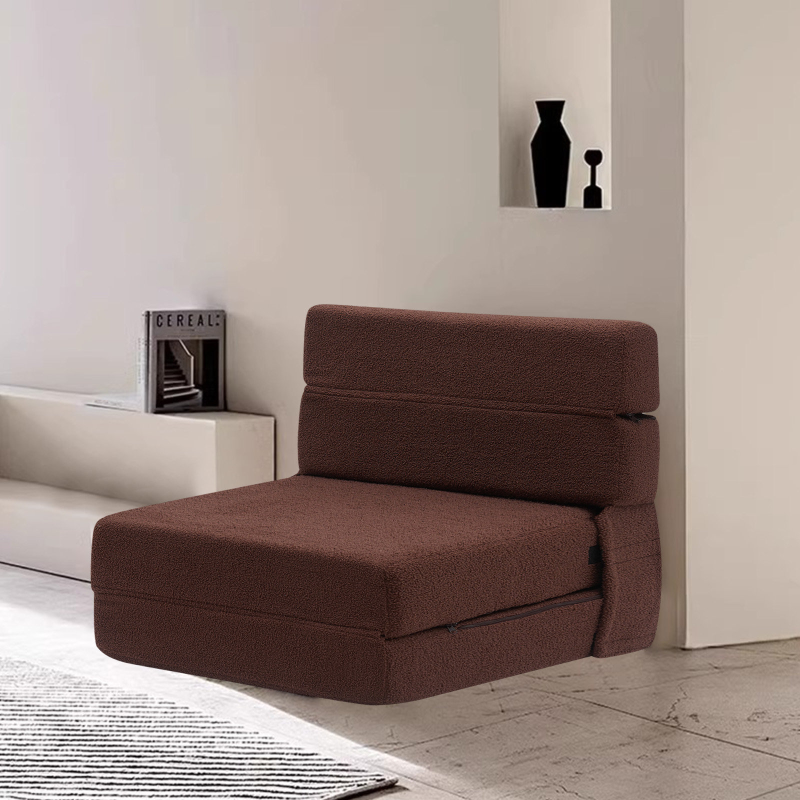 Greenspring Folding Sleeper Bed Lazy Couch Fabric Guest Sleeper For ...