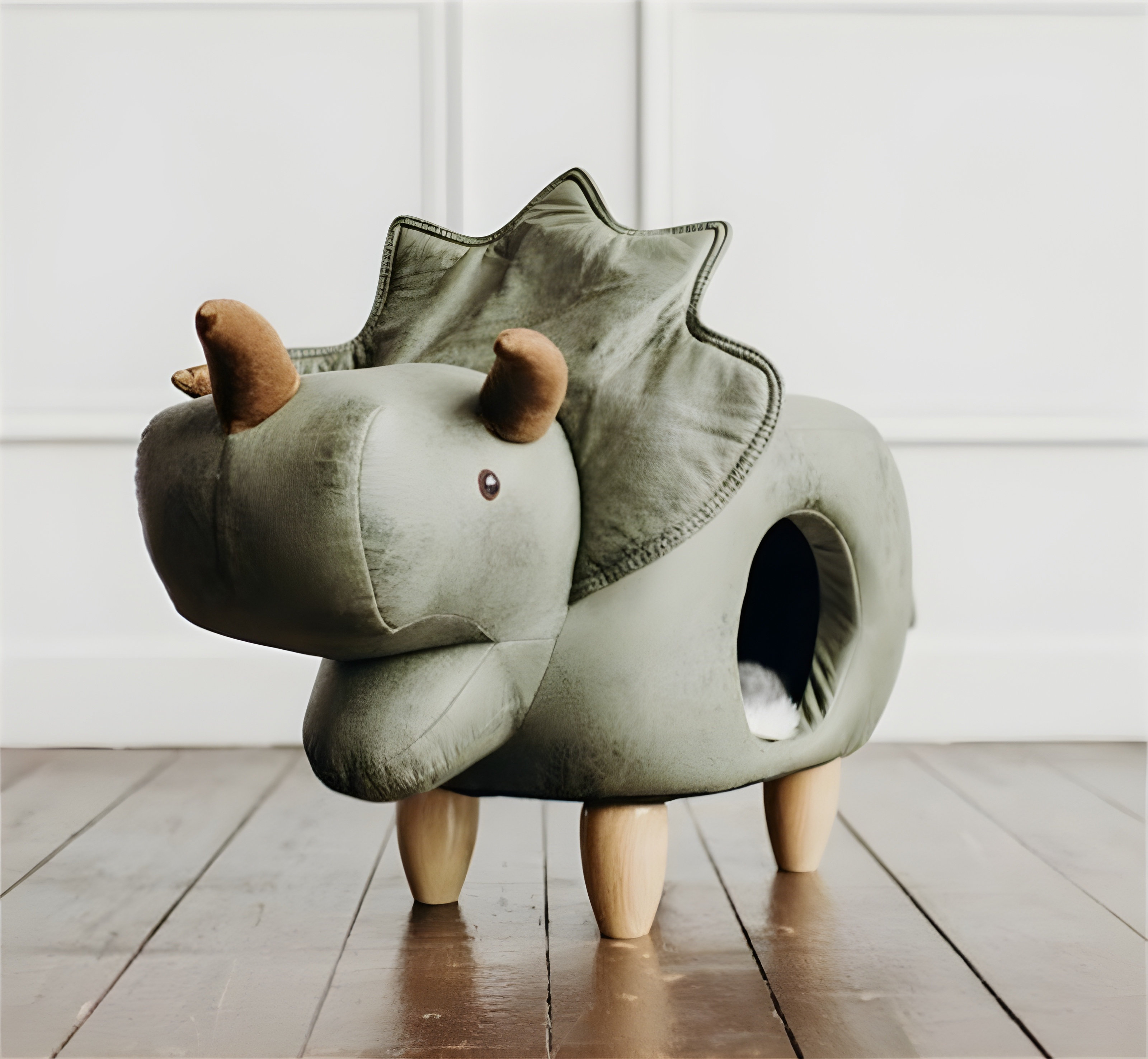 Corrigan Studio® Dinosaur-Themed Pet Stool – Multi-Functional Ottoman ...