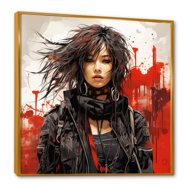 Mercer41 Black And Red Punk Woman Rebellion Portrait IV - Fashion ...