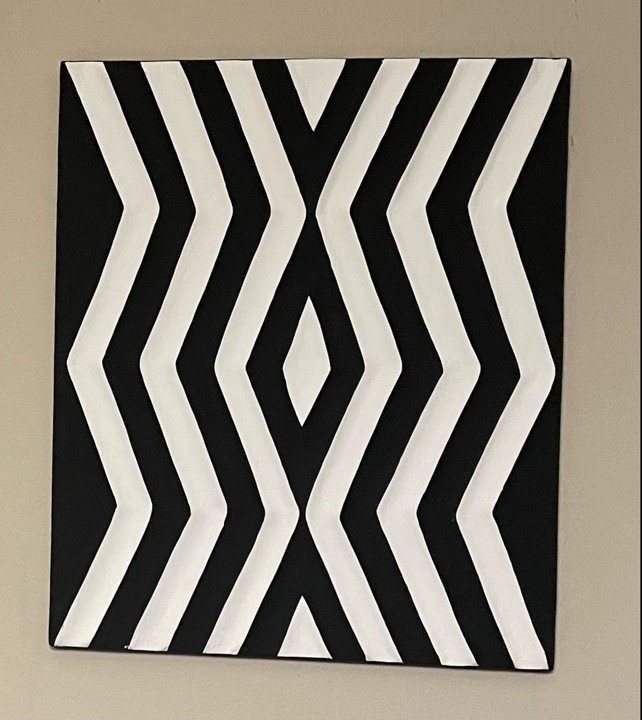 Foundry Select African Rwandan Imigongo Painting on Wood, Geometric ...