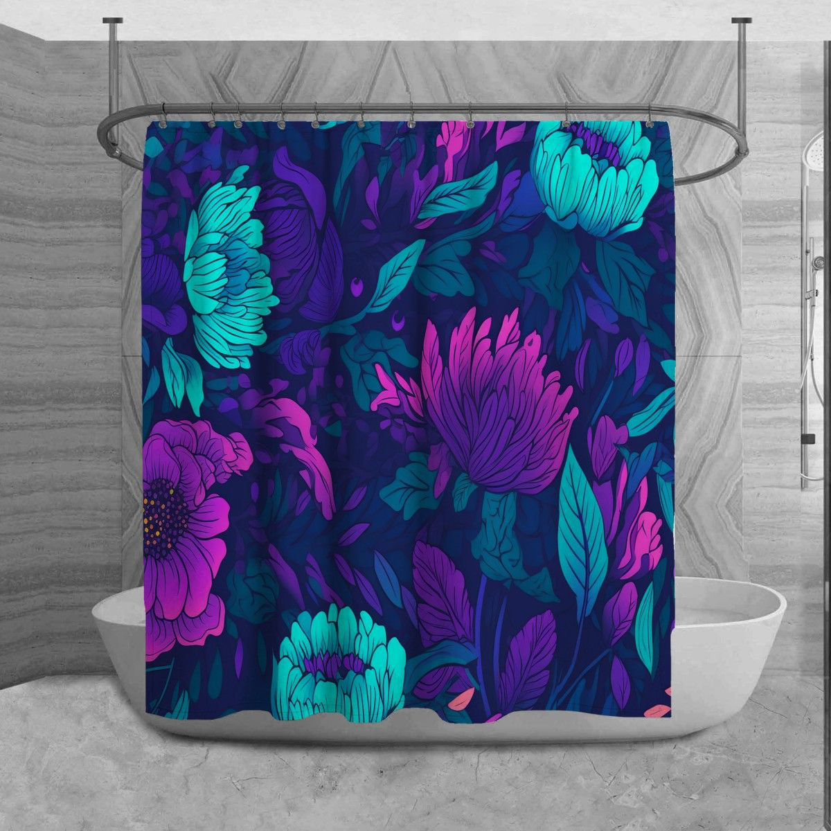East Urban Home Moeses Floral Shower Curtain - Wayfair Canada