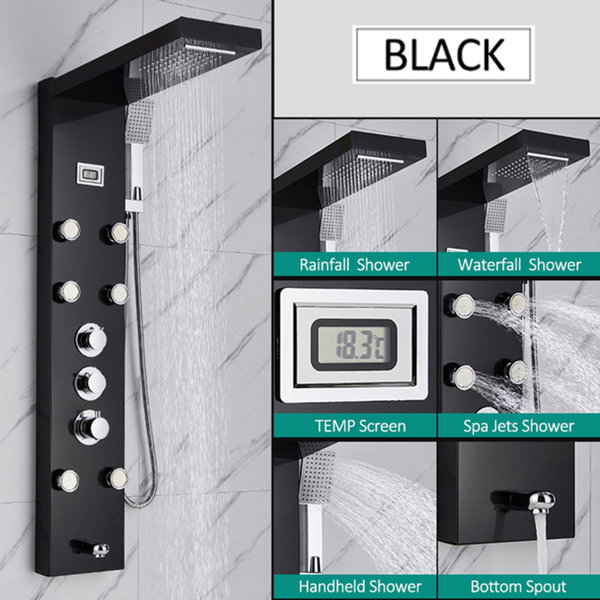 Senlesen 43.7'' Shower Panel with Fixed Shower Head & Reviews | Wayfair