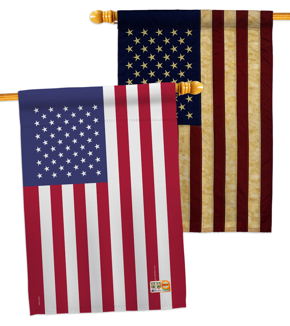 Breeze Decor Usa House Flags Pack Regional Yard Banner 28 X 40 Inches ...