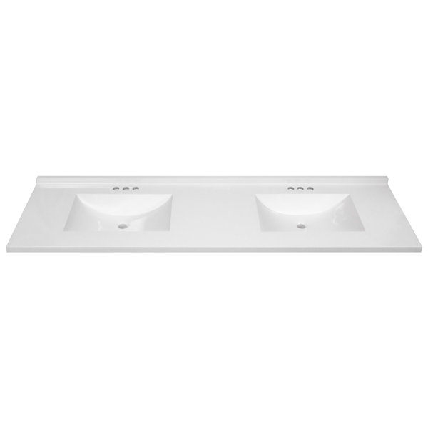 Design House 73 Inch Camilla II Modern Vanity Top Double Sink with ...
