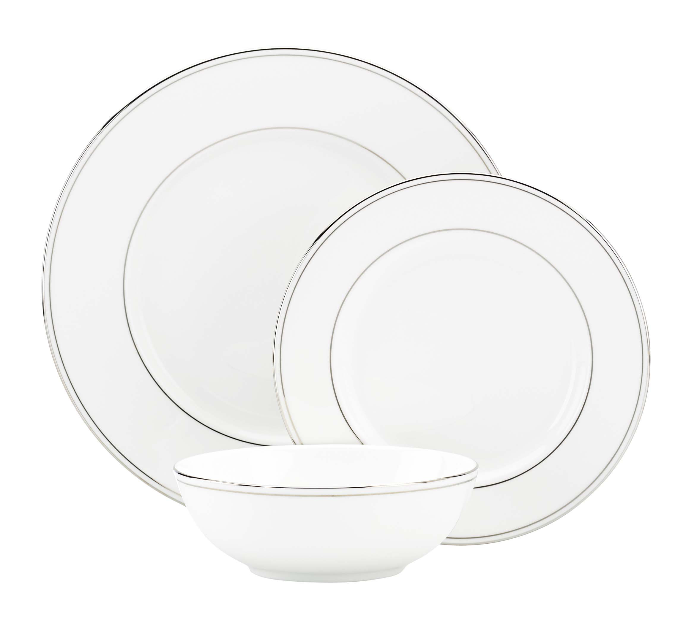 Lenox Federal Platinum Bone China 3 Piece Place Setting Service For 1